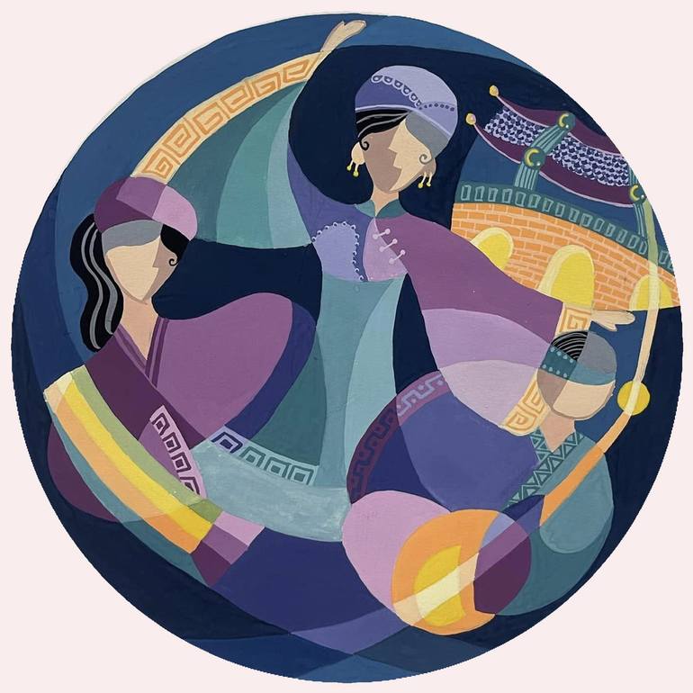 Traditional music Festival Painting by Phung Wang | Saatchi Art