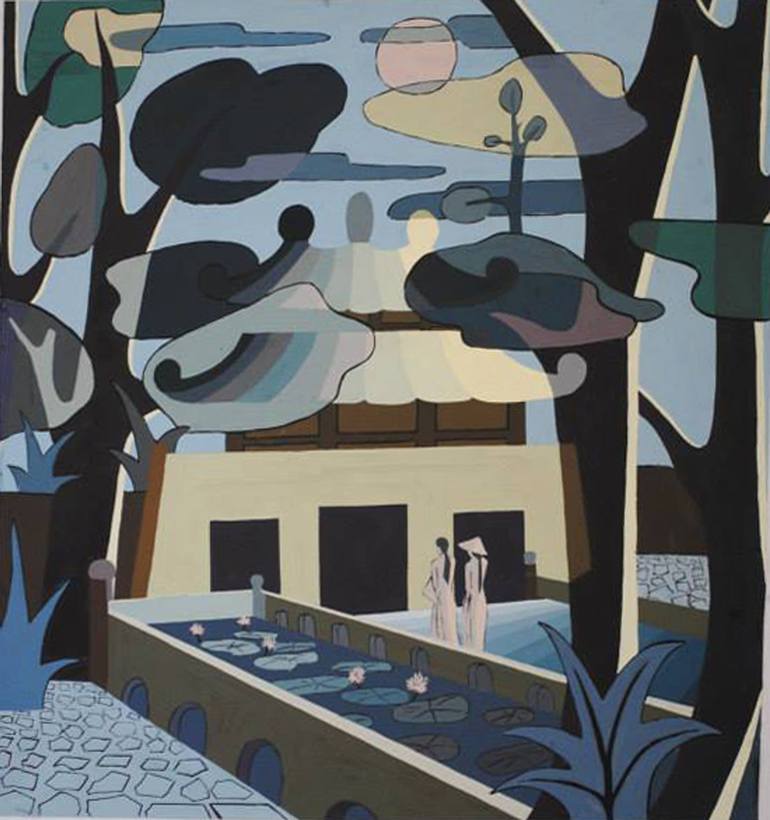 Ancient landscape Painting by Phung Wang | Saatchi Art