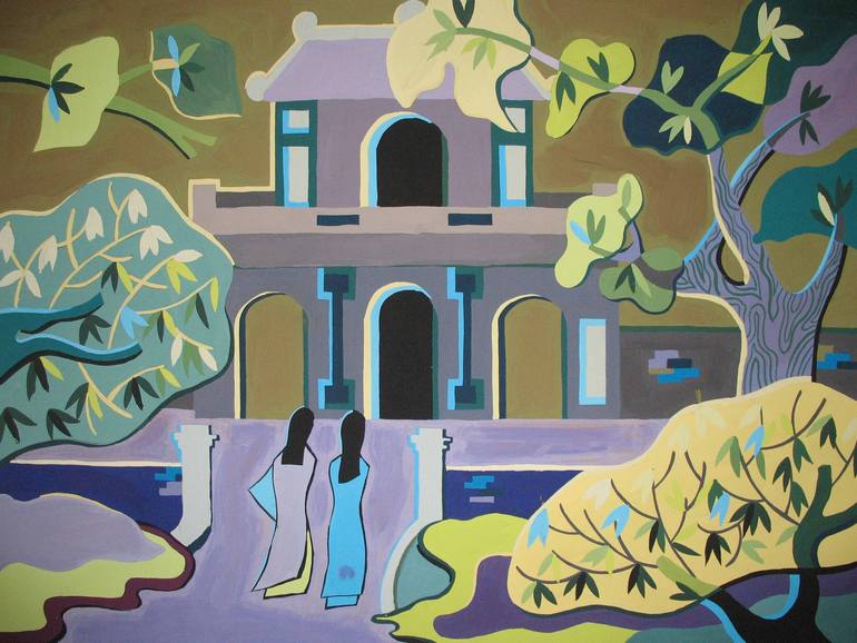 Golden Afternoon in the Ancient Capital Painting by Phung Wang ...