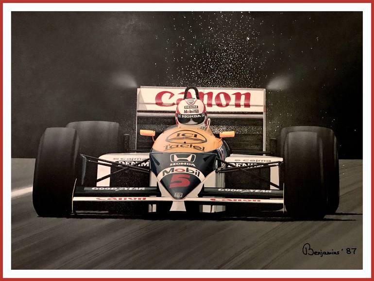 Nigel Mansell - Red 5 Painting by Arthur Benjamins | Saatchi Art