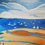 Tenby North Beach Painting by Lizzie Tobin | Saatchi Art