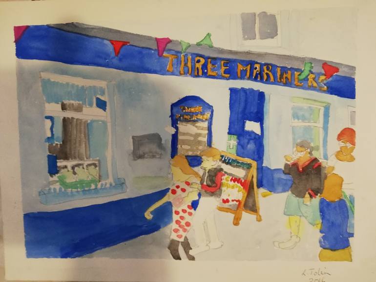 The Three Mariner'sTenby Painting by Lizzie Tobin | Saatchi Art