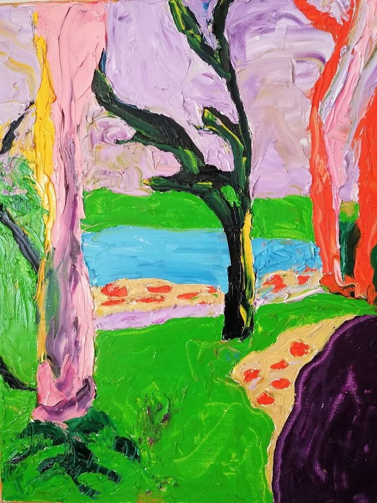 Spring trees 1 Painting by Lizzie Tobin | Saatchi Art