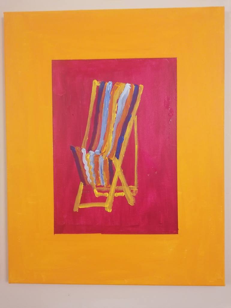 Deckchair Painting by Lizzie Tobin | Saatchi Art