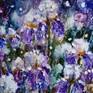 Wet Irises - Andrey Figol Painting by Olga Muzychenko | Saatchi Art