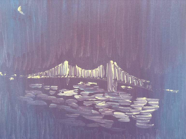 Bay Bridge at Dawn Painting by Felipe Colina | Saatchi Art