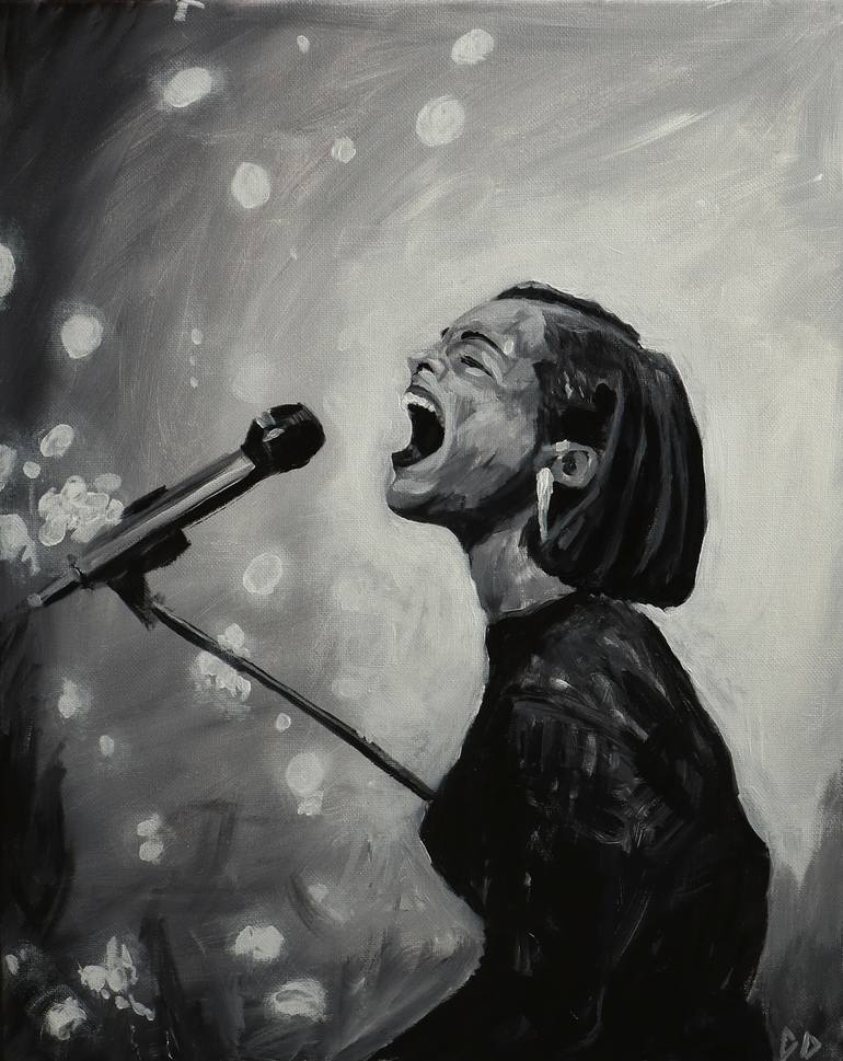 Girl on Fire No. 5 Painting by Drew Dudek | Saatchi Art