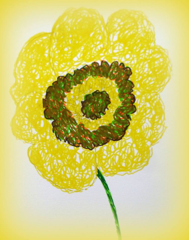 Country Floral Bloom Drawing by Rose Pinkie | Saatchi Art