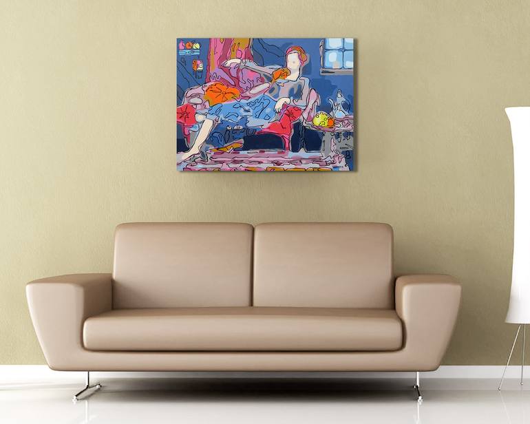 Odalisque 02 - The last day reclining alone in this exotic blue velvet ...