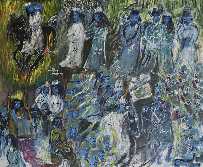 Siavash and Soudabeh Painting by Jabbar Farshbaf | Saatchi Art