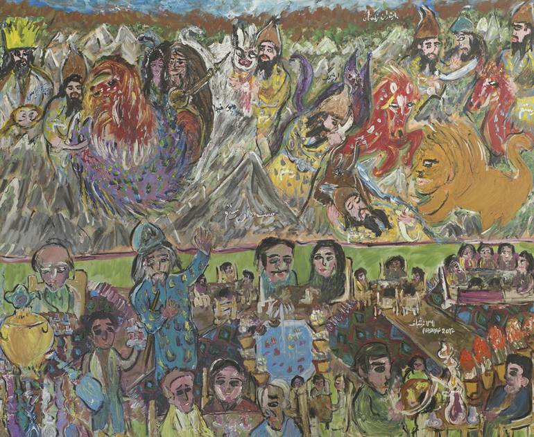 The Seven Trials of Rostam / Haft Khan-e Rostam Painting by Jabbar ...