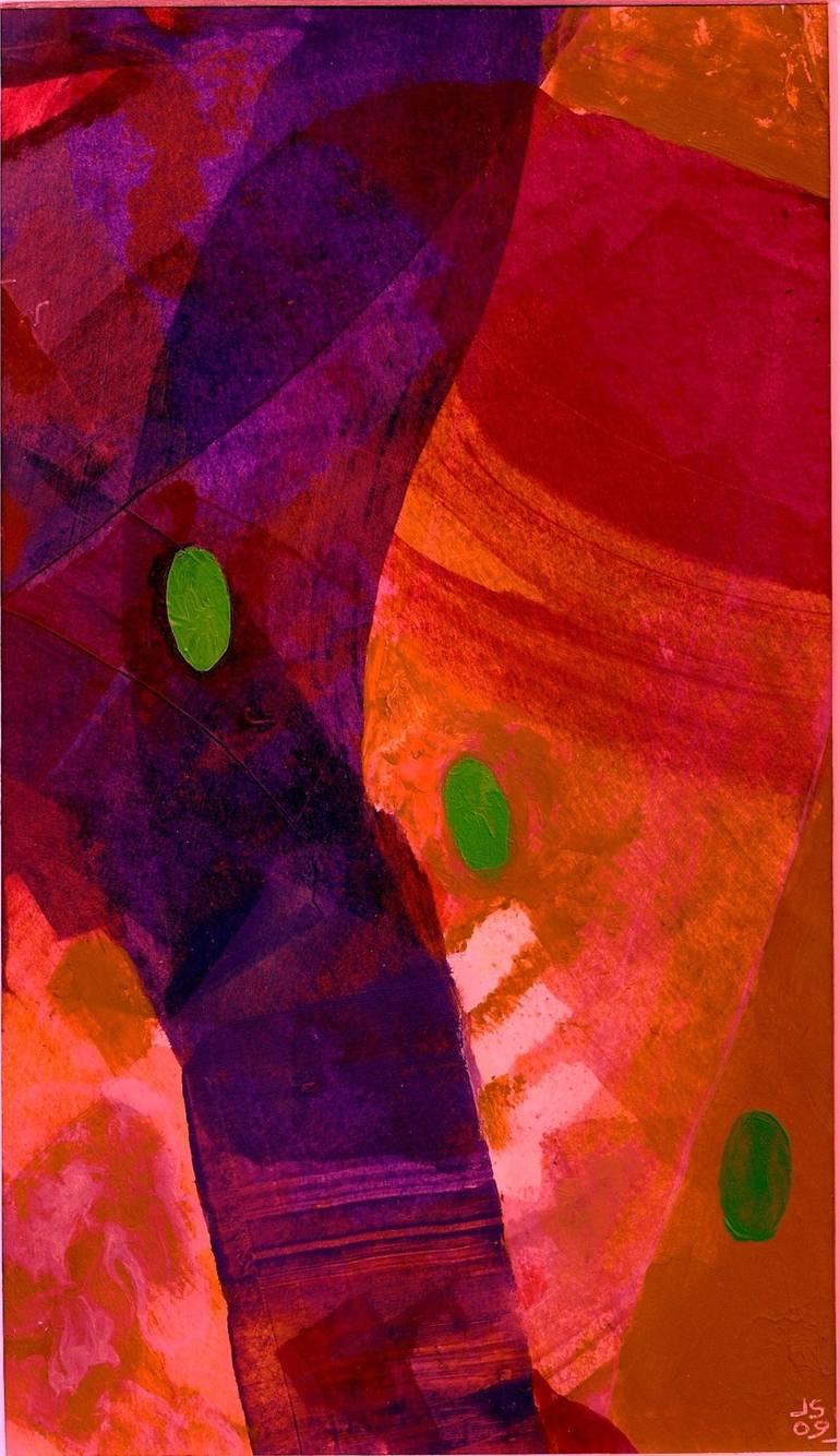 THREE GREEN LOZENGES Painting by Joy Osman | Saatchi Art