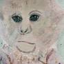 The Gold-Leafed Pink Monkey Drawing by Karenina Fabrizzi | Saatchi Art