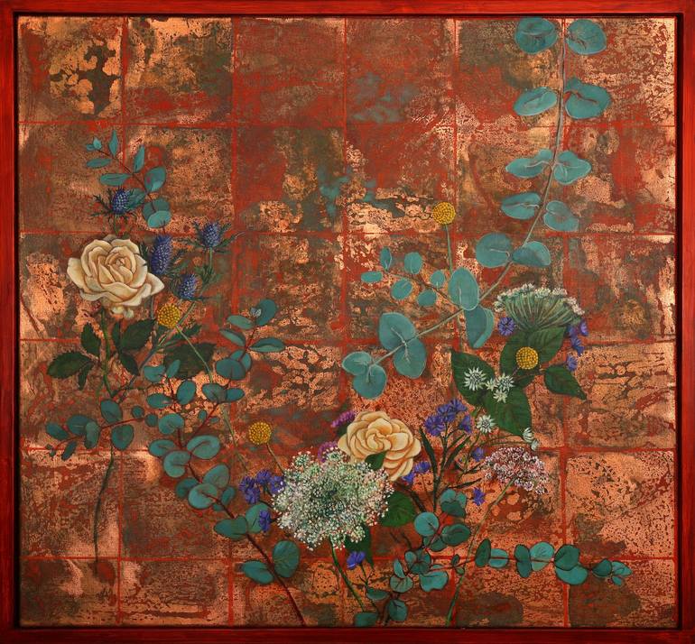 White Roses and Eucalytus- Alexandra Brown Painting by Alexandra Brown ...