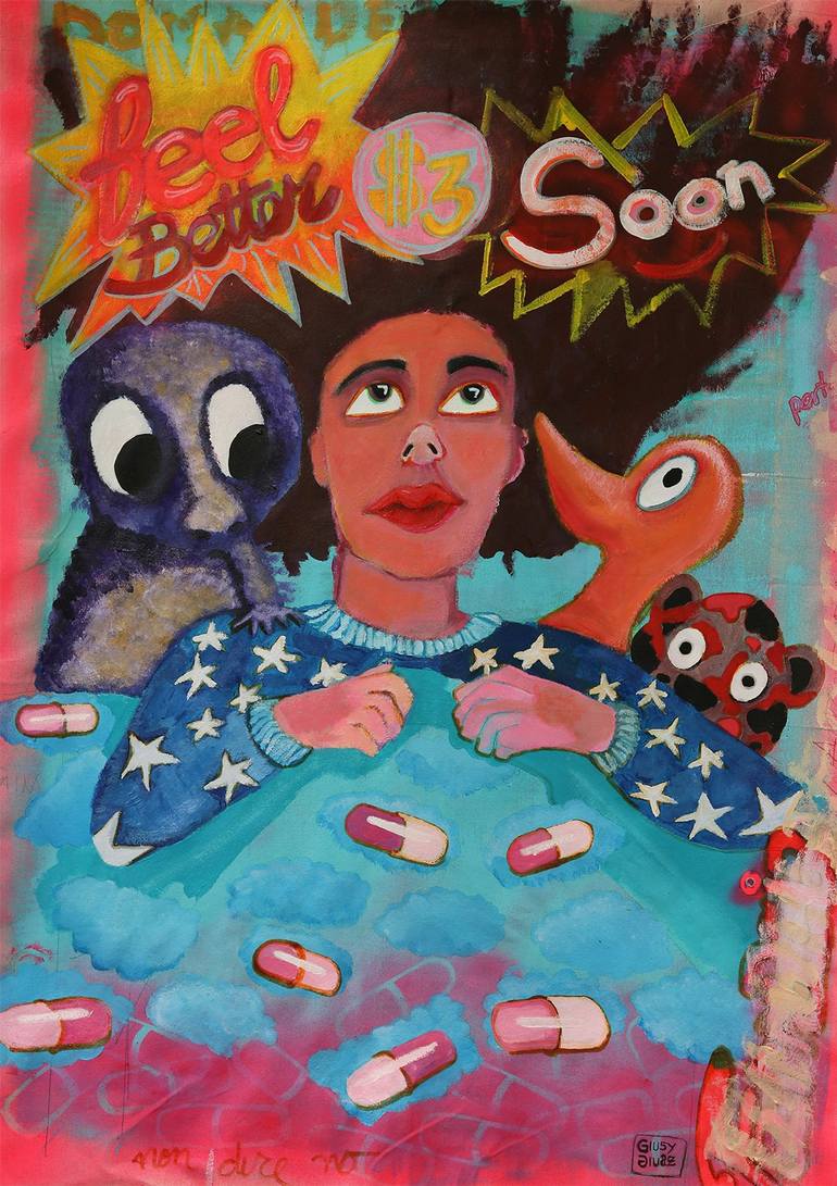 FEEL BETTER SOON Painting by Giusy Giusz | Saatchi Art