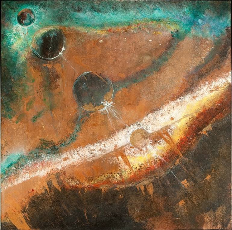 Cosmic Wonder 13 Acrylic on Copper Series-SOLD Painting by John ...