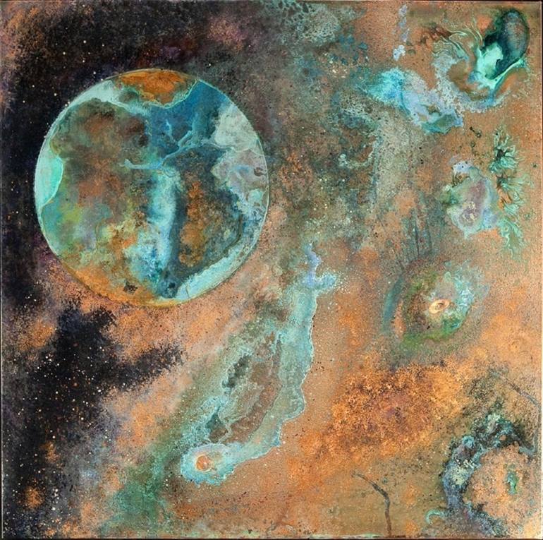 Cosmic Wonder 24 Acrylic on Copper Painting by John Eslinger | Saatchi Art