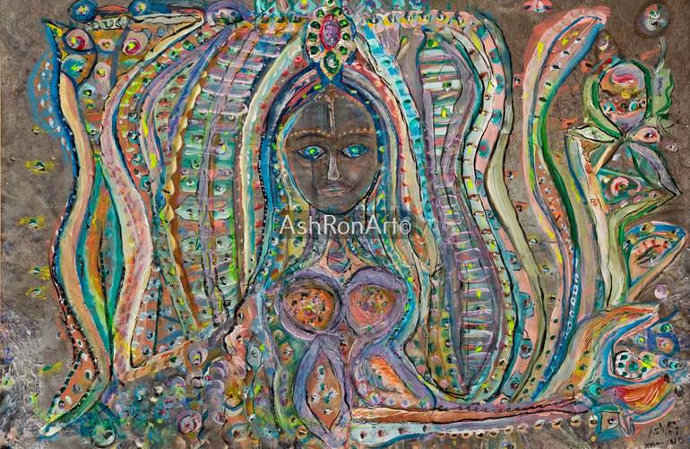 Dark Space Angel Painting by AshRon Jermakian | Saatchi Art