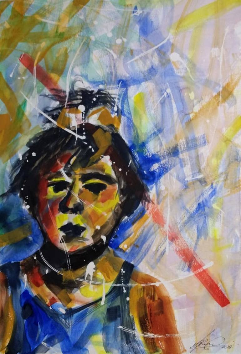 Series: “MIL E UMA FACE” / Work: “ N° 06” Painting by Naiane Silva ...