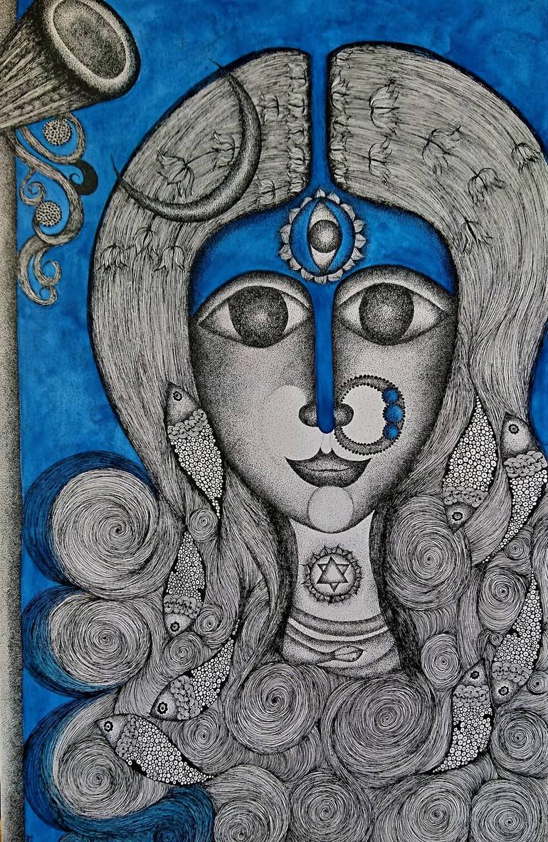 Maheshwari Drawing by Swadha Prasad | Saatchi Art