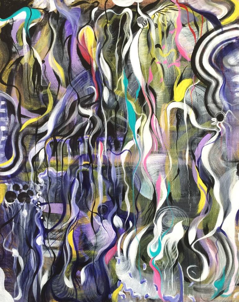 Electrical Purple Circuit Painting by SHINOID SHINOID | Saatchi Art
