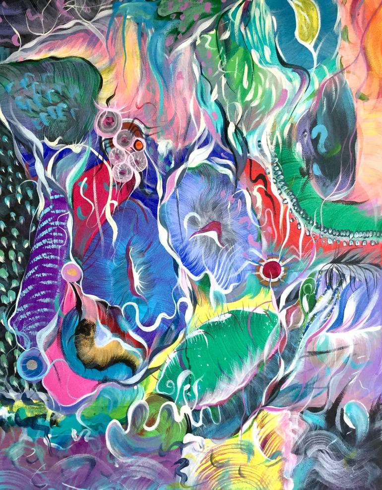 Madly Rich Doodle Painting by SHINOID SHINOID | Saatchi Art