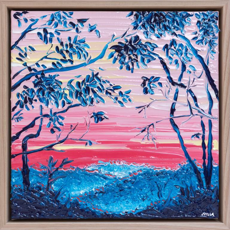 Sunset Silhouette 5 Painting by Joseph Villanueva | Saatchi Art