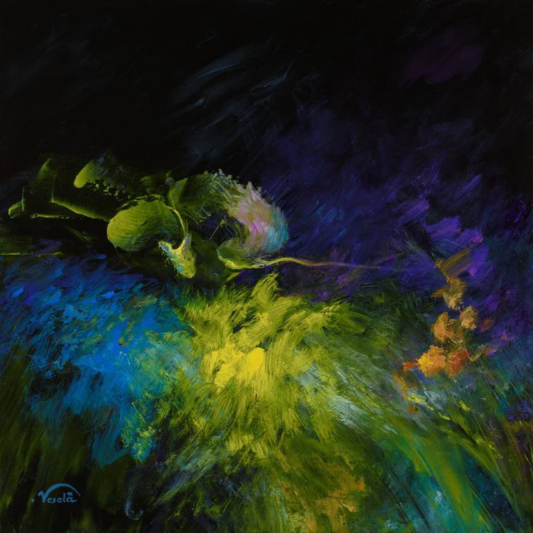 Clouded Judgement Painting by Jitka Vesela | Saatchi Art