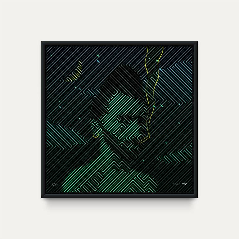 Starry Vincent smoking - Limited Edition of 10 Mixed Media by Tim ...