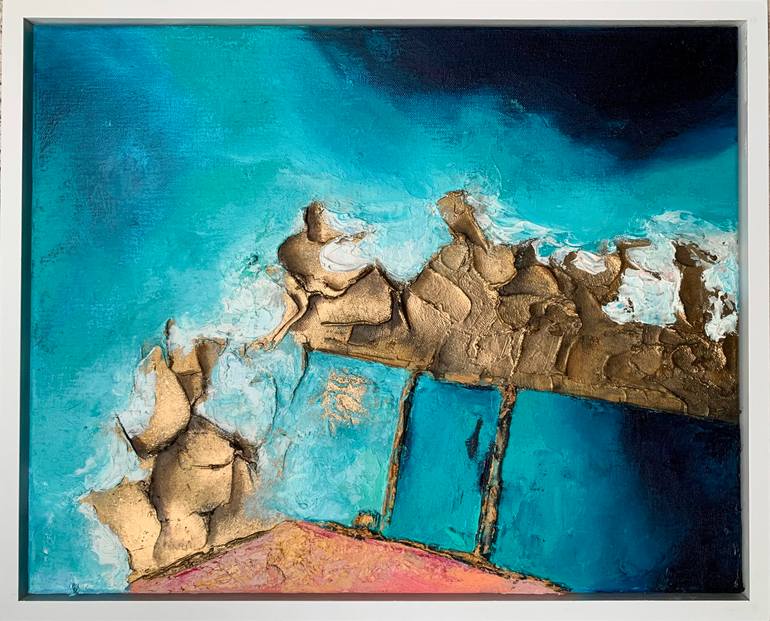 Dee Why Rockpool Painting by Kristyna Dostalova | Saatchi Art