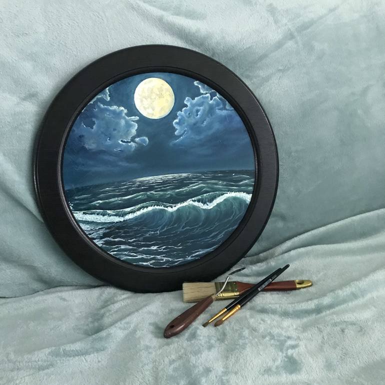 My Own Little Lighthouse Window Painting by Alexey Salnikov | Saatchi Art