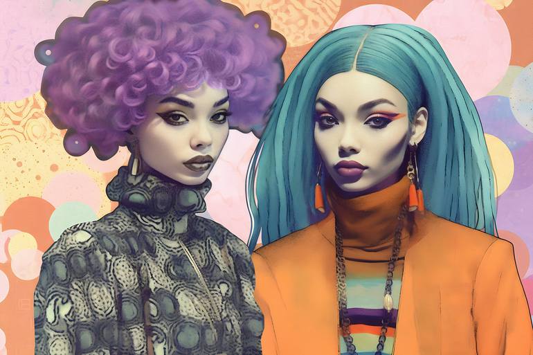 Violet and Blue Digital by Laura Trager | Saatchi Art