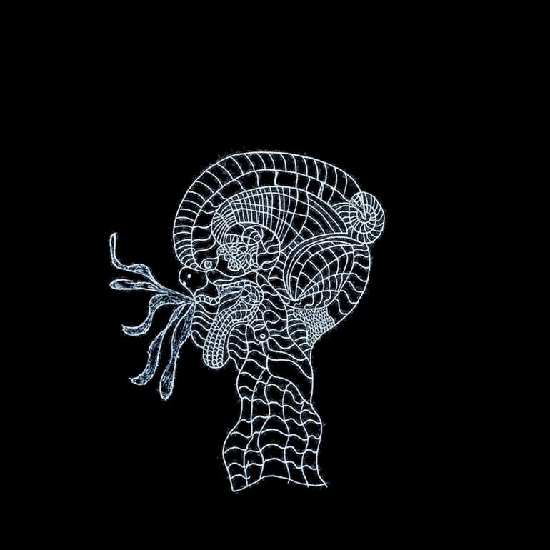 The Purging Alien Drawing by Simone Santarsiero | Saatchi Art