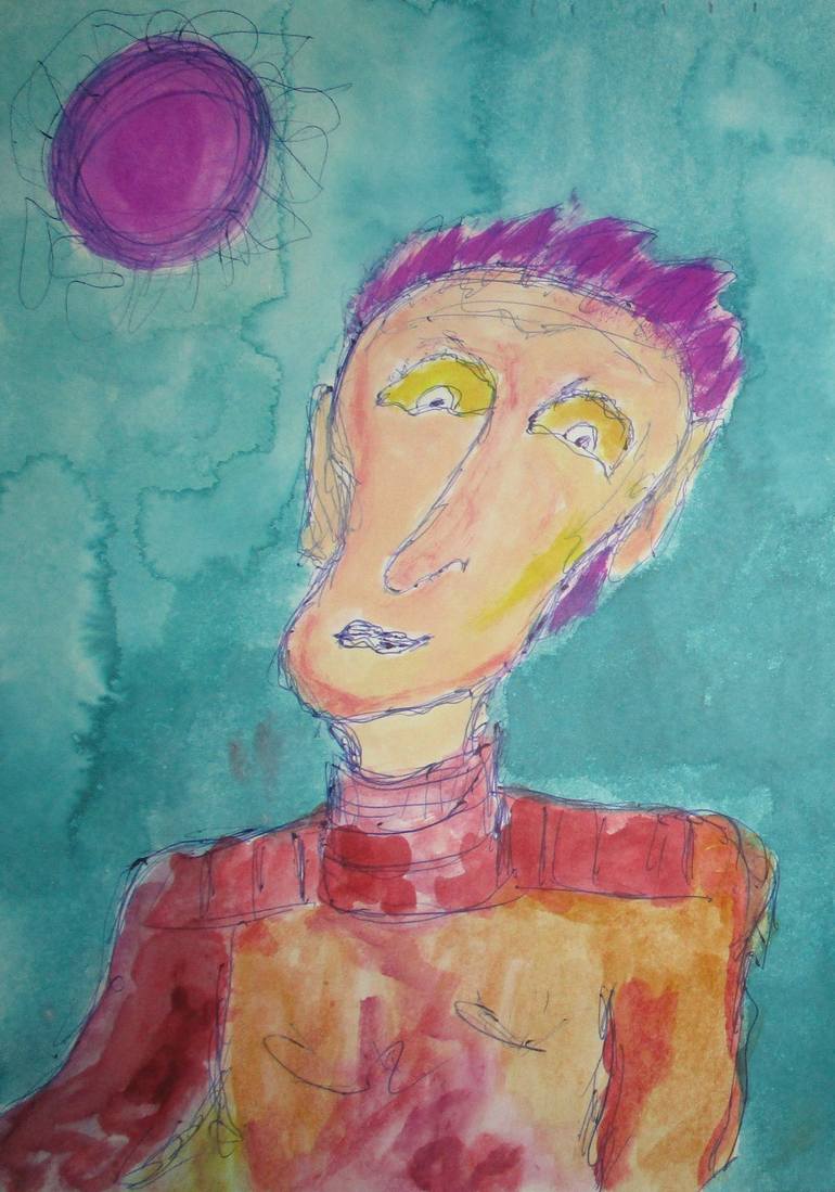 Philosopher. Acrylic Drawing on Paper A4 Drawing by Andrey Teploukhov ...