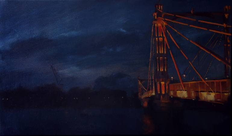 Albert Bridge Nocturne Painting by Chris A Engleheart Gray | Saatchi Art
