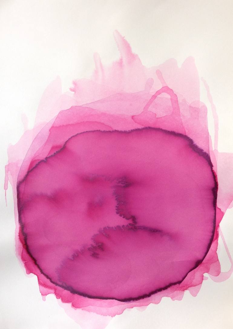 Shadows Within Pink Meteor Painting by J Hamrol | Saatchi Art