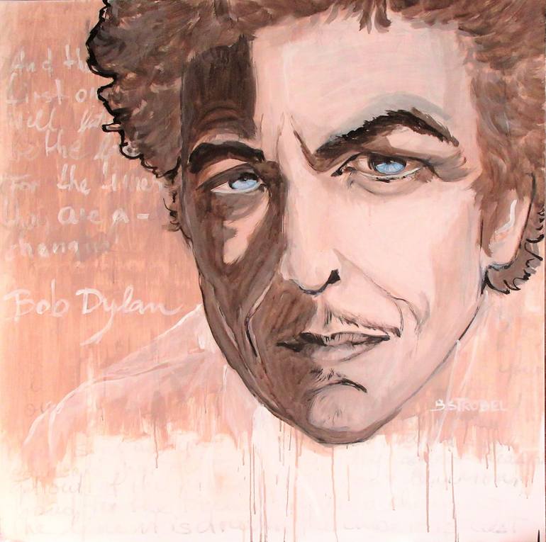 Bob Dylan Painting by Barbara Strobel | Saatchi Art