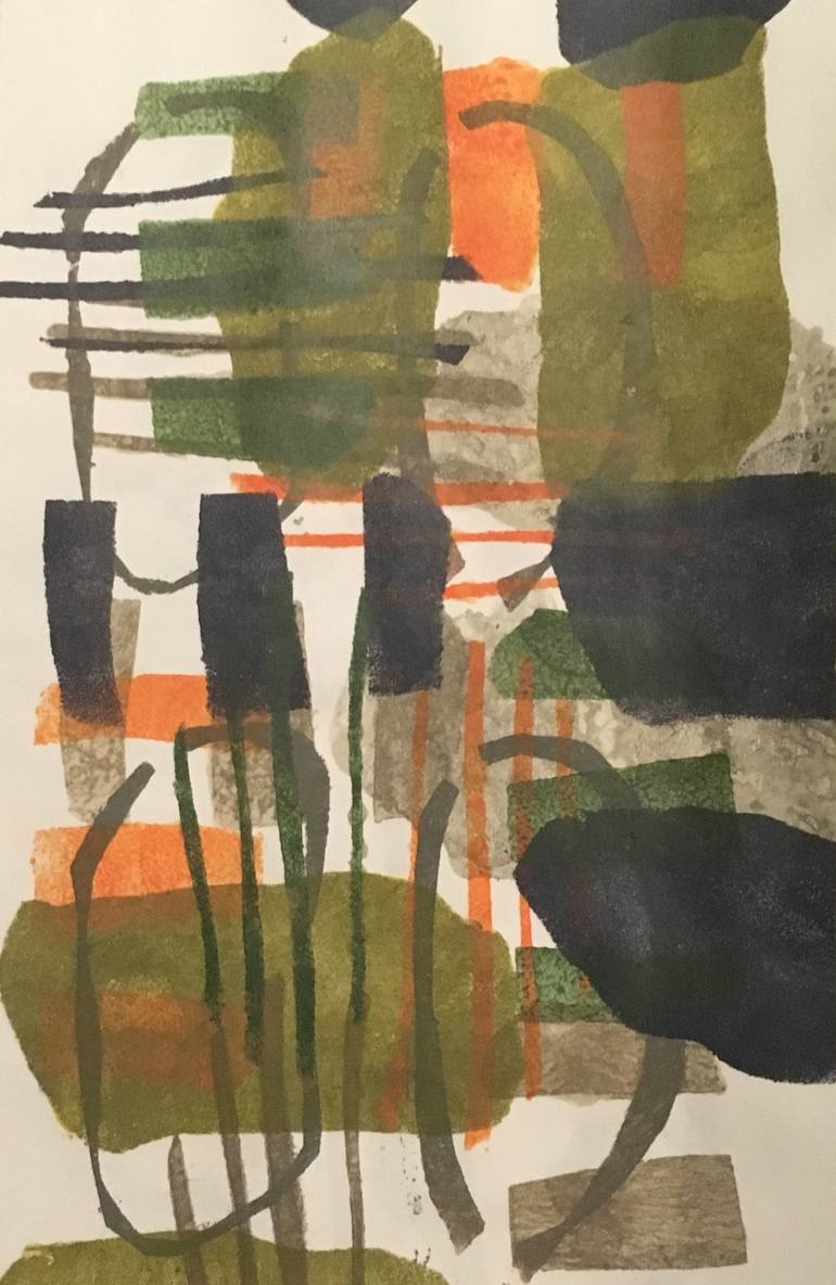 machine - woven shadows. Painting by Maria Klein | Saatchi Art