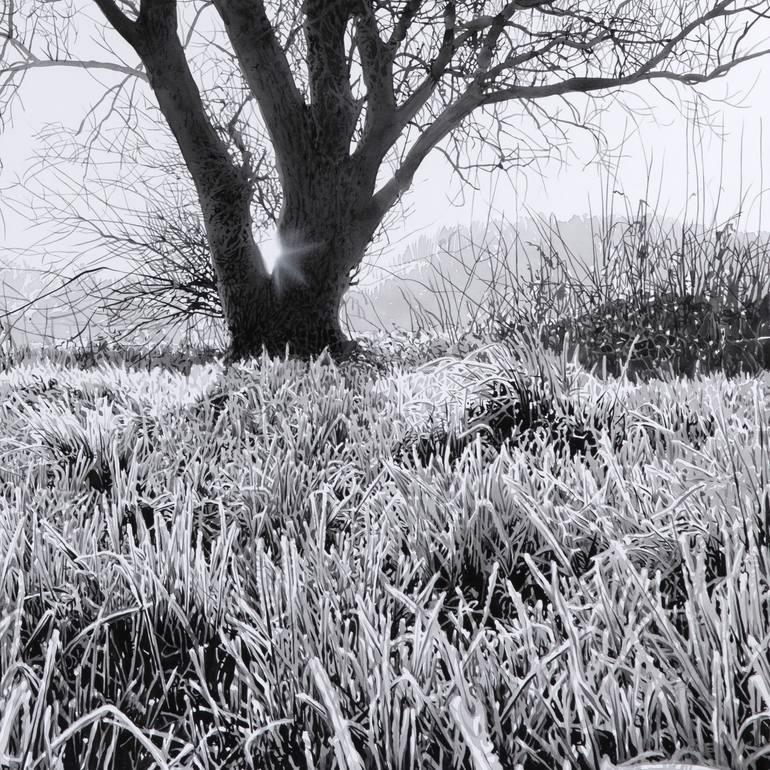 Dawn at Grafham Lake Painting by Mark S Payne | Saatchi Art