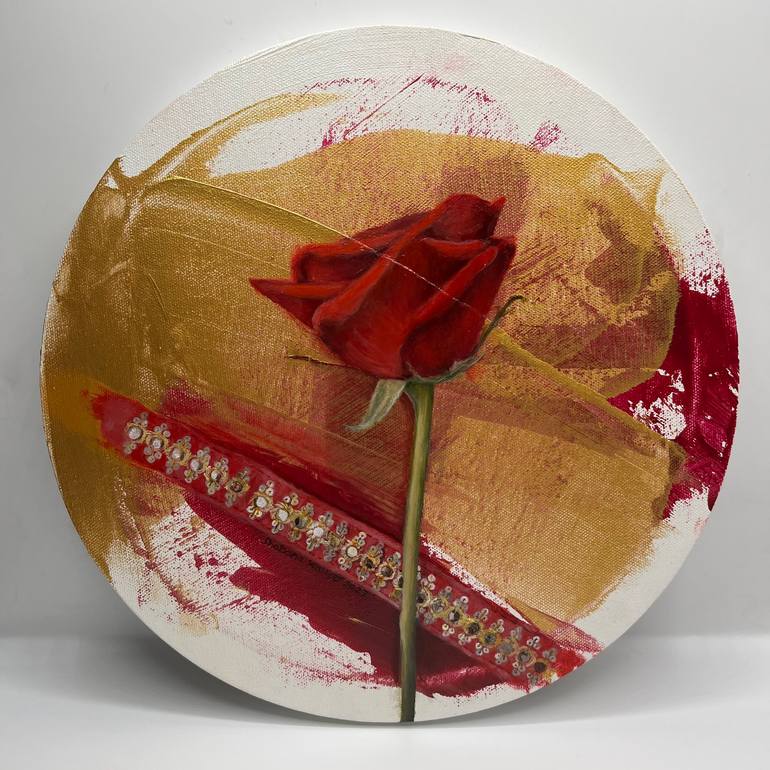 Gulab #3 Painting by Shabana Kauser | Saatchi Art