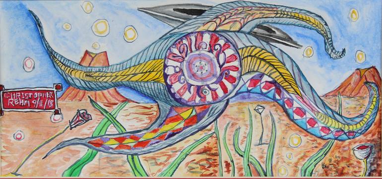 The Sea Beastie from Titan Painting by Christopher Rehm | Saatchi Art
