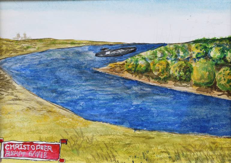 Summer on the Canal Painting by Christopher Rehm | Saatchi Art