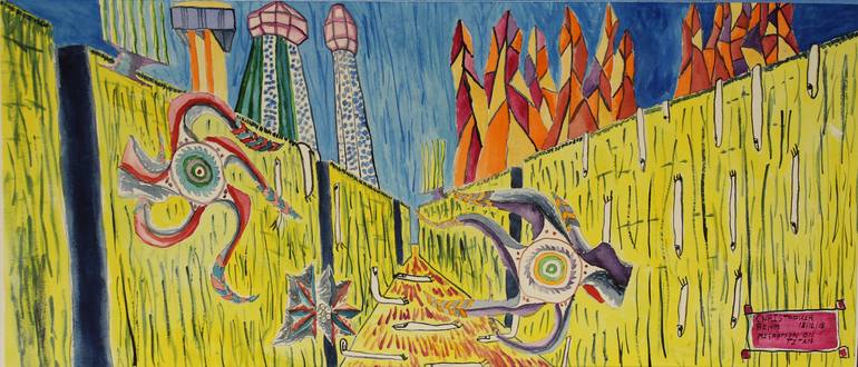 Sea Beasties in the Trench Painting by Christopher Rehm | Saatchi Art