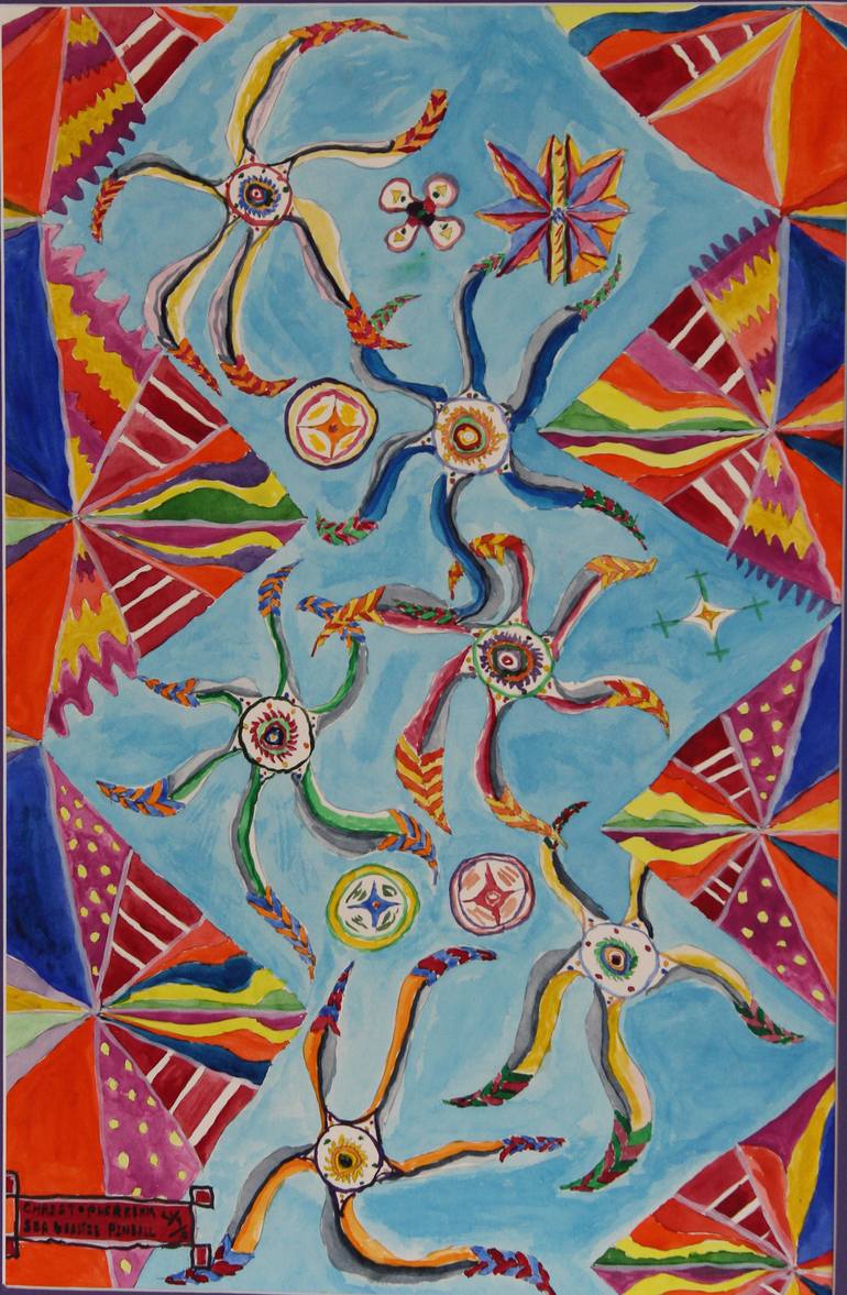 Sea Beastie Pinball Painting by Christopher Rehm | Saatchi Art