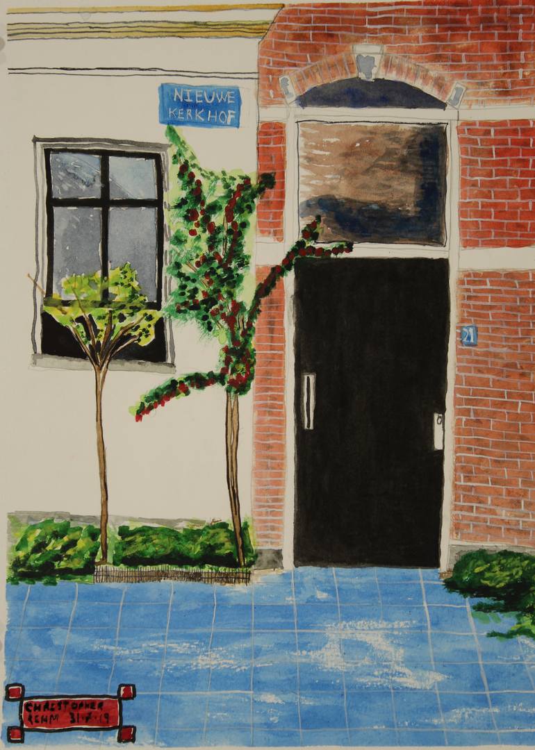 21 Nieuwe Kerkhof Painting by Christopher Rehm | Saatchi Art