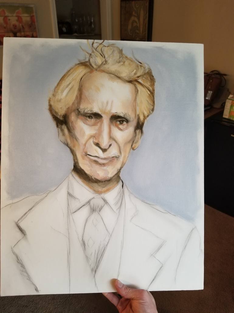 Bertrand Russell Painting by Kyle Bennett | Saatchi Art