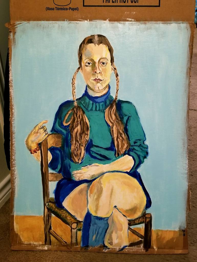Alice neel portrait Painting by Kyle Bennett | Saatchi Art