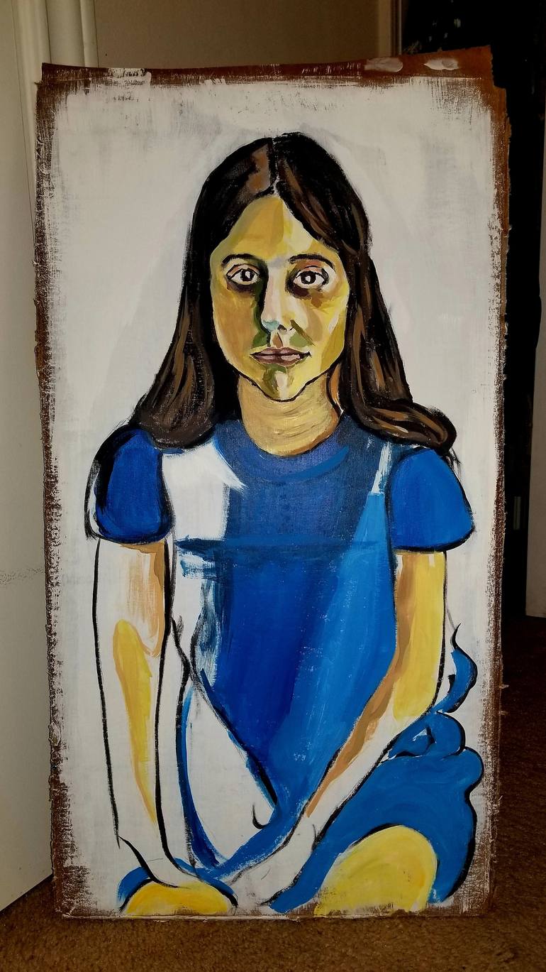 Alice neel portrait Painting by Kyle Bennett | Saatchi Art