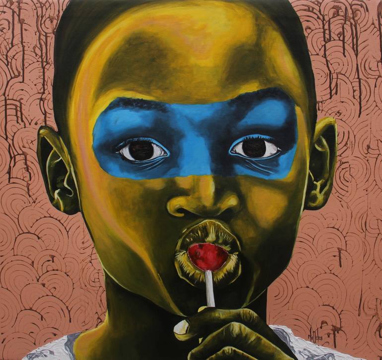 Living the moment Painting by Theophilus Tetteh | Saatchi Art