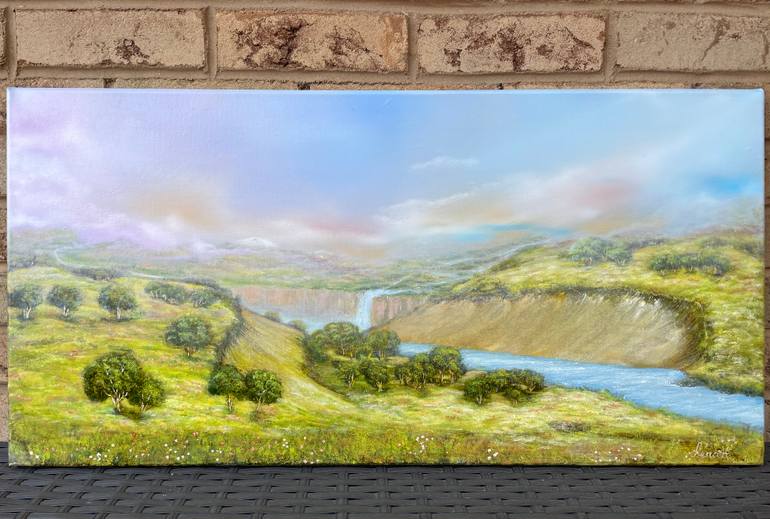 Gully Landscape Painting by Olena Hoffman | Saatchi Art